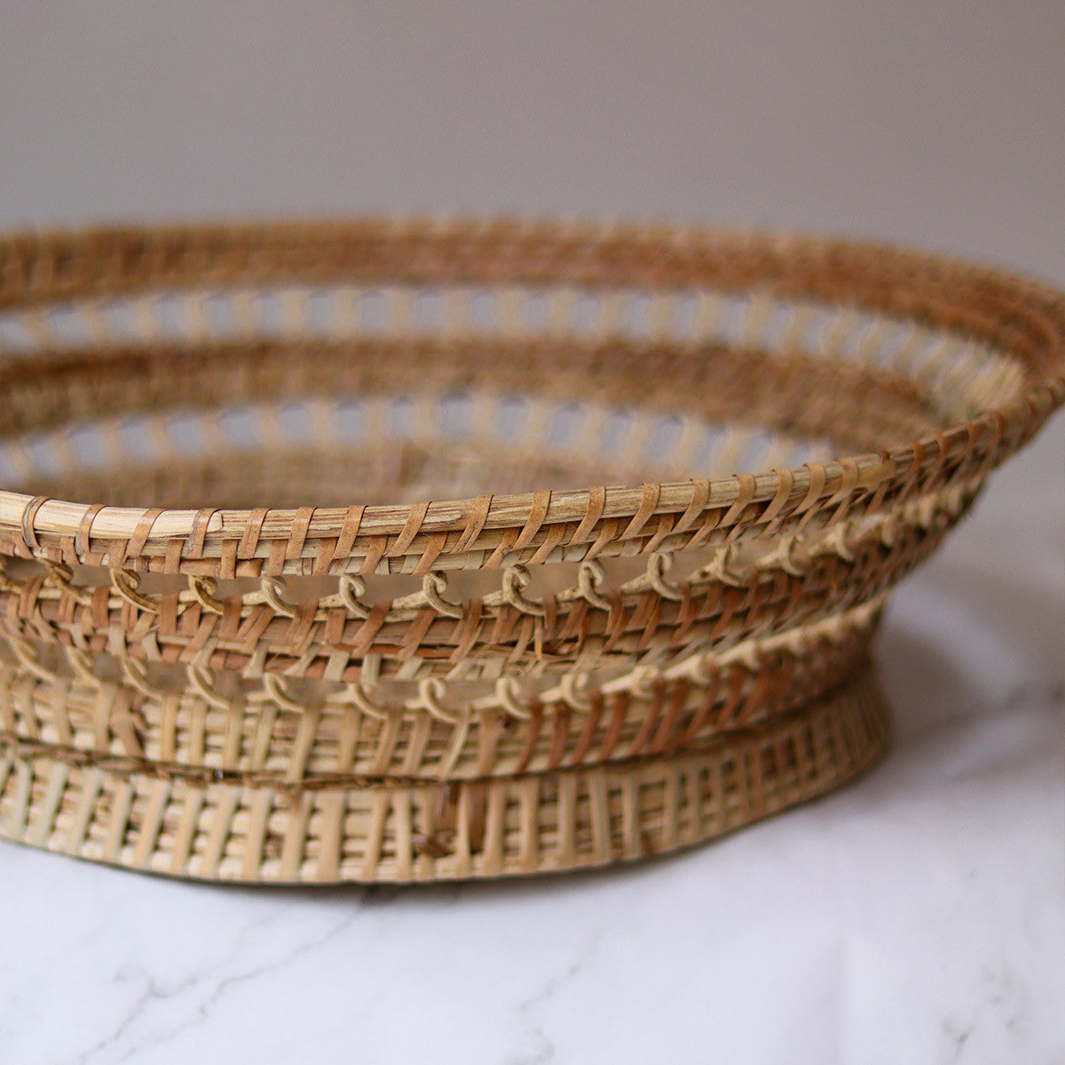 Cane Woven Big Round Basket – The Bengal Store