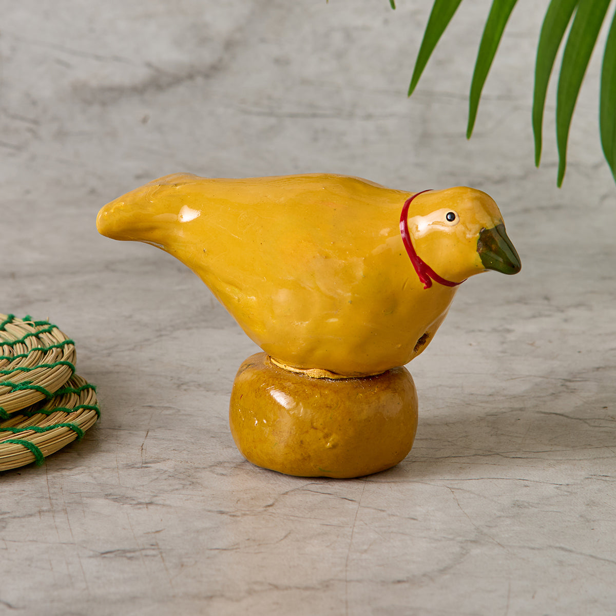Galar Bird with Base- Yellow (Shellac Bird) – The Bengal Store